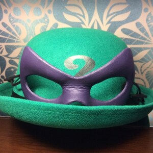 Superhero Leather Mask Green Arrow Robin Riddler | Etsy