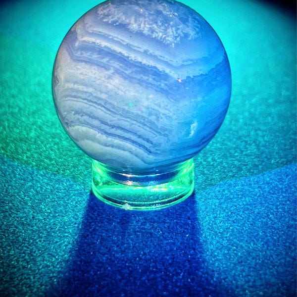 Natural Blue Lace Agate Sphere Orb , Crystal Collection , Stunning ...