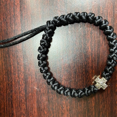 Orthodox Prayer Rope Bracelet 33 Knots Brojanica Komboskini Black ...