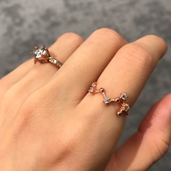 Virgo Ring Zodiac Ring Virgo Gifts, Constellation Ring Gift for Her ...