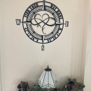 Personalized Life Tree Compass Sign Metal Compass Wall Art | Etsy