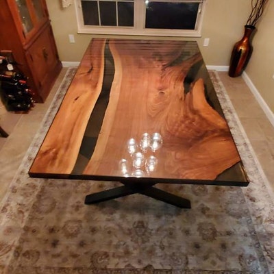 Ocean Table, Epoxy Table, Epoxy Dining Table, Custom 56 X 30 Poplar ...