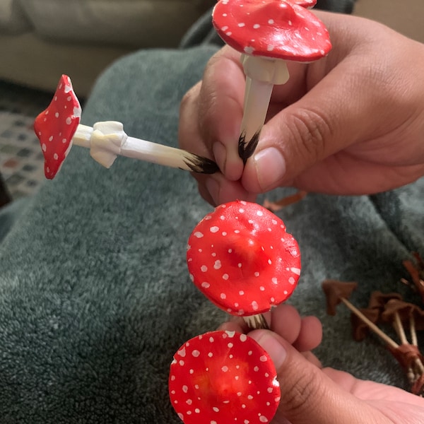 Fairy Garden Kit Fake Mushrooms, Mushroom Sculpture for Terrarium Decor ...
