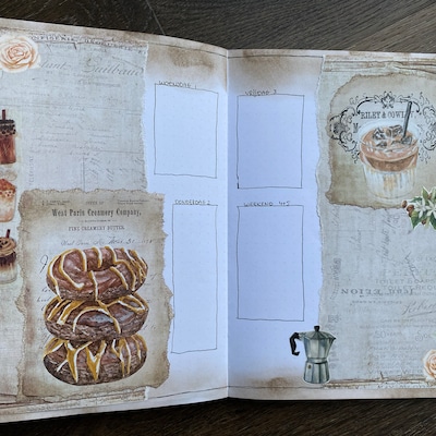 Junk Journal, Coffee Shop, Travelers Notebook, TN, Dessert, Recipe ...