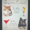 Cat Signature Drink Sign, Dog Signature Drink, Cat Signature Cocktails ...