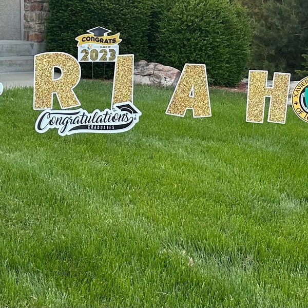 Personalized Graduation Yard Sign Letters 18", Custom Graduation Yard ...
