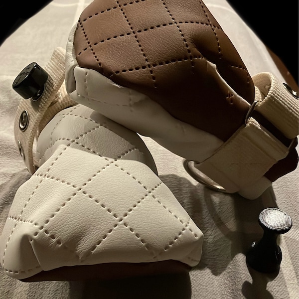 Medical Safety Mittens - Bicolor Quilted Padded Mittens With Segufix ...