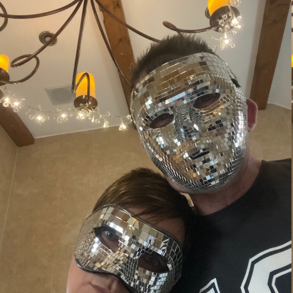 Masquerade Festival Disco Ball Face Mask. HANDMADE by DISCO2DISCO ...