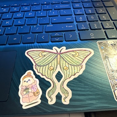 Regal Moth Holographic Sticker, Regal Moth Sticker, Laminated Sticker ...