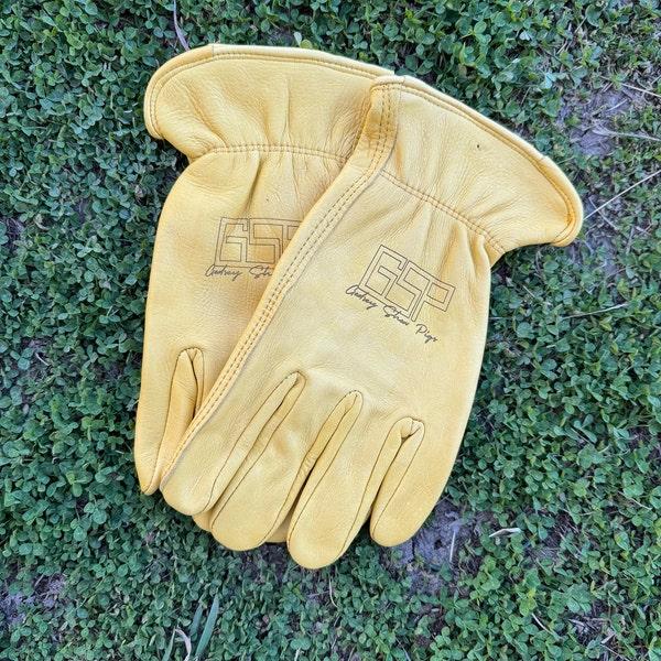 Leather Chopper Mittens With State Logo Engraved | Custom Engraved ...