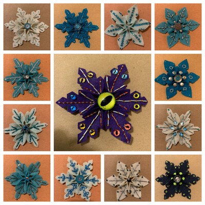 Felt Snowflake Pattern PDF File - Etsy
