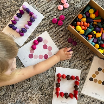 Shapes and Patterns: Mandala Loose Parts Matching Template Cards ...