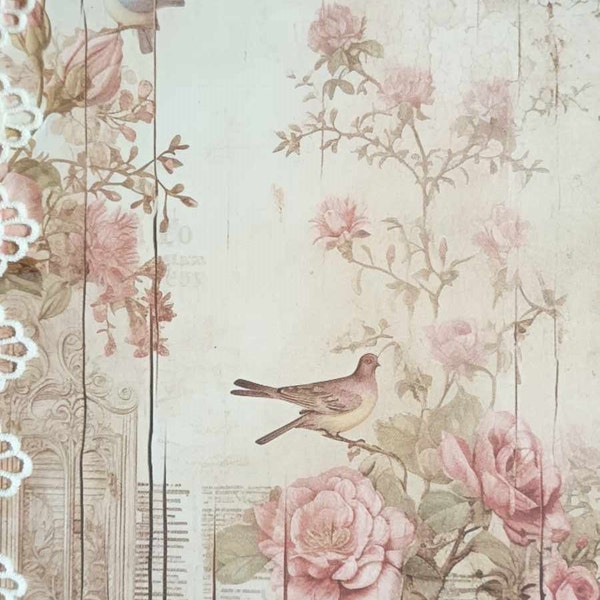 110+ Shabby Chic Digital Paper Bundle, Vintage Farmhouse & Floral ...