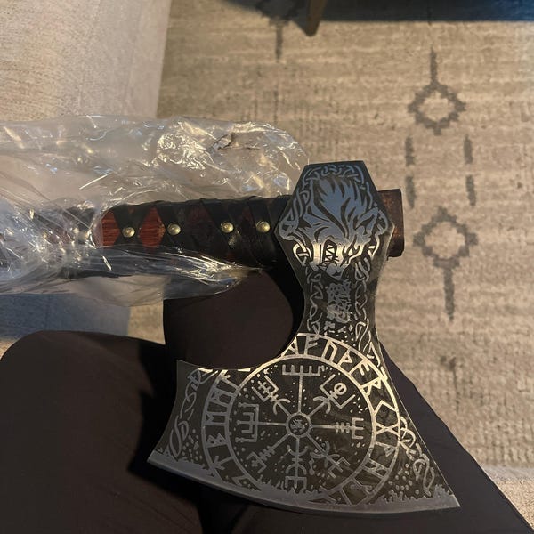 Beautiful Norse Viking Axe Handmade, Bearded Axe, Long Leviathan Axe ...