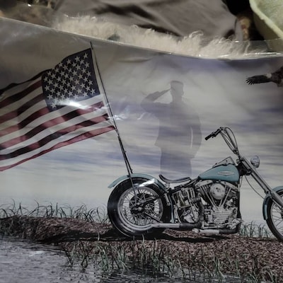 Route 66 Harley Davidson Panhead Vintage Nostalgic Sturgis Country Farm ...