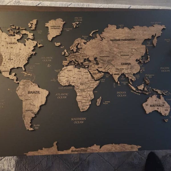 USA Push Pin Map Travel Gift Wood US Travel Map Pin Board United States ...