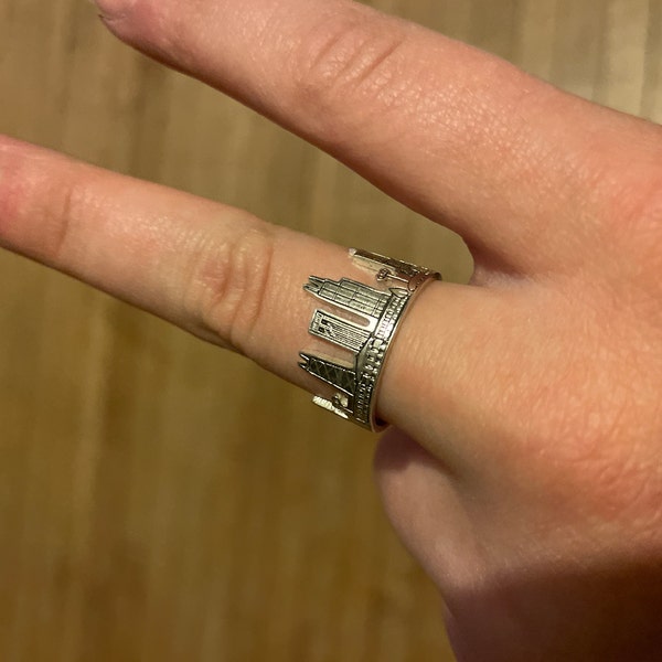 Custom City Ring • Personalized Cityscape Ring • Statement Ring ...