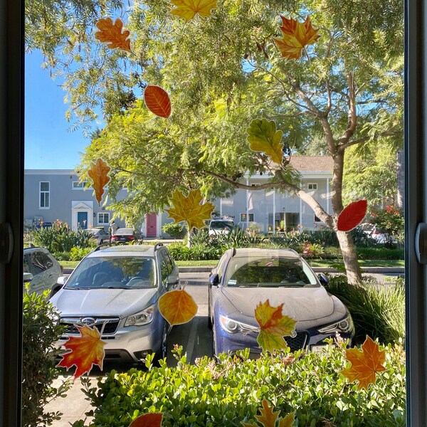 Autumn Leaves Window Stickers, Autumnal Leaves Window Sticker, Autumn ...