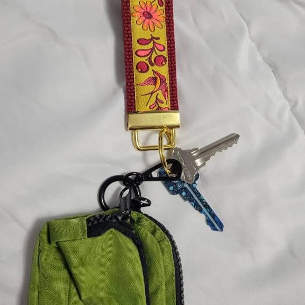 Van Gogh Starry Night Key Fob Wristlet Keychain Keyring - Etsy