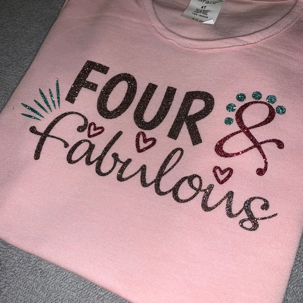 Four and Fabulous Svg, Birthday Svg, Fourth Birthday Svg, Boys Birthday ...