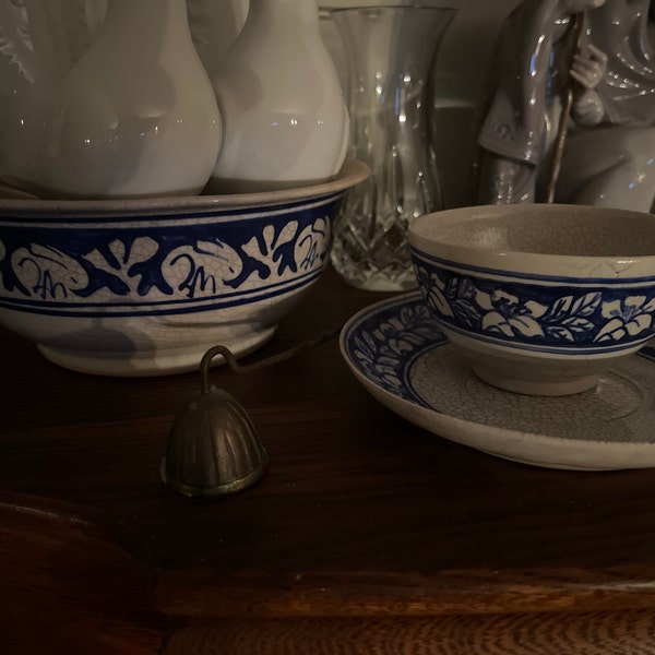 Hand Painted Irish Nurse's Portrait on Porcelain 19th Century Ruffled ...