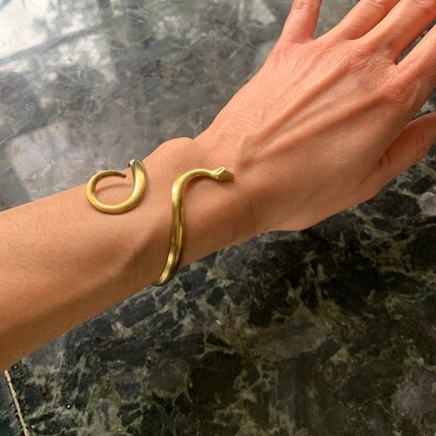 Brass Upper Arm Cuff Double Triangle - Etsy