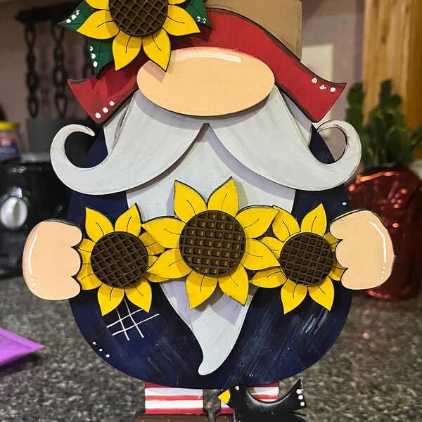 Fall Sunflower Large Gnome SVG File | Laser Cut File | Standing ...