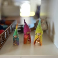 Rainbow, Spring,Autumn /Fall, Winter felt gnomes 6Peg gnomes,peg dolls ...