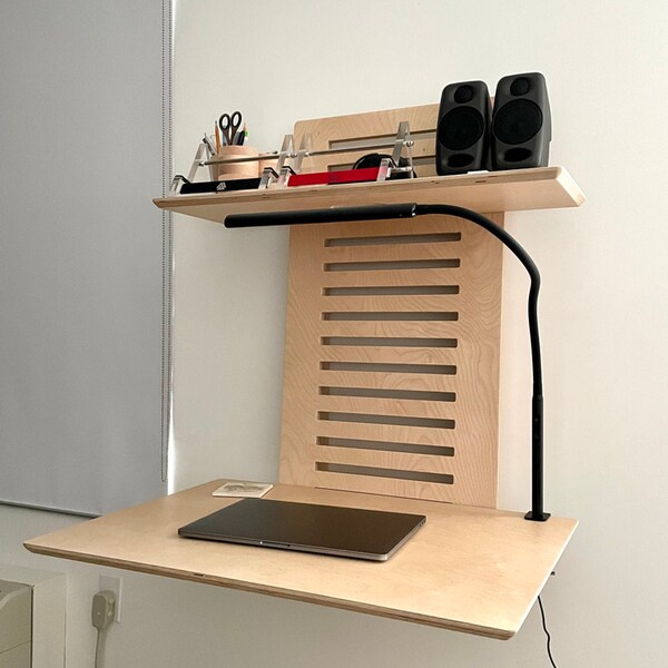 Wallstand Standing Desk Wall Mounted Ergonomic Office With Adjustable ...