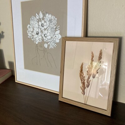 Minimal Terracotta Modern Wall Art Bush Grass Panicles Print - Etsy