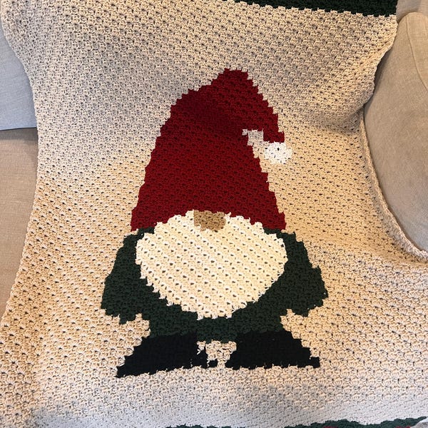 Gnome Chunky Blanket Graph Digital Download 4 Graphs of Same Design. 2 ...