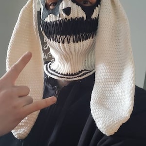 Custom Joker Crochet Clown Ski Mask for Men and Woman Creepy Knitted ...