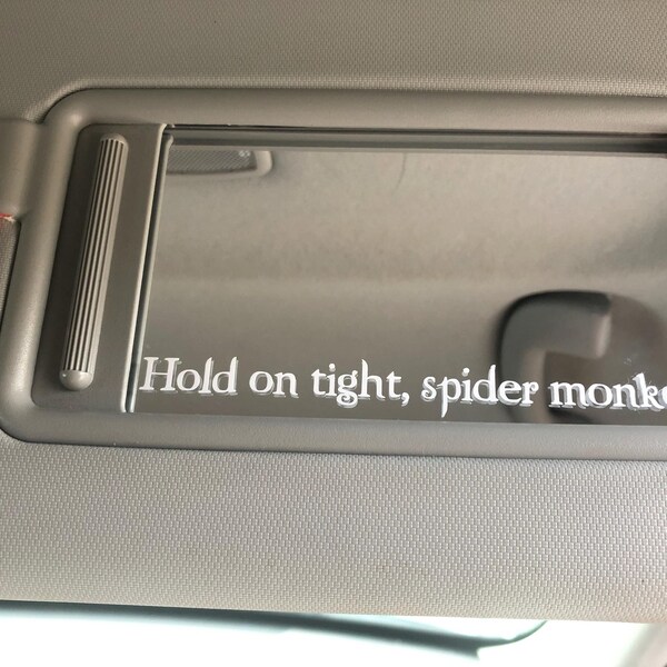 Hold on Tight, Spider Monkey - Twilight Visor Mirror Vinyl Decal - Etsy