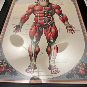 Santa Claus Anatomy Illustrated Poster – Detailed Illustration of a ...