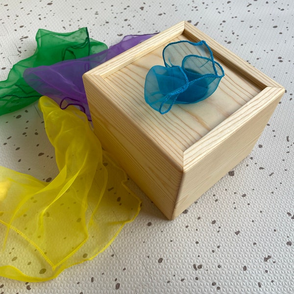 Classic Pine Wood Scarf Pull Box for Babies - Etsy
