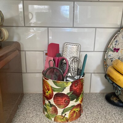 Decoupaged Flower Tins 15cm X15 Cm Various Designs/ Handmade / Recycled ...