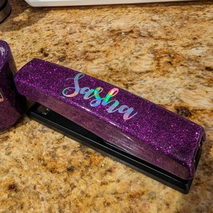 Personalized Stapler, Glitter Epoxy Stapler, Personalized Teacher Gift ...