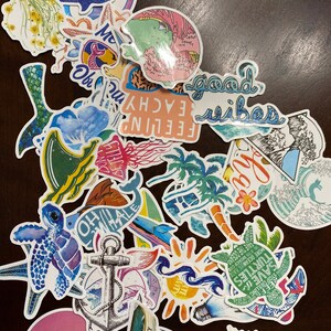 BEACH STICKER PACK Beach Stickers Aesthetic Stickers Boho | Etsy