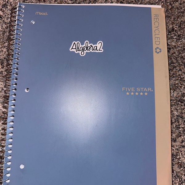 Notebook Subject Labels Sticker | Back to School | Teacher School ...