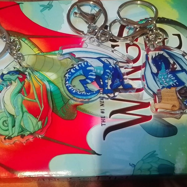 Wings of Fire Dragon 2 Inch Clear Double Sided Acrylic Keychain or ...