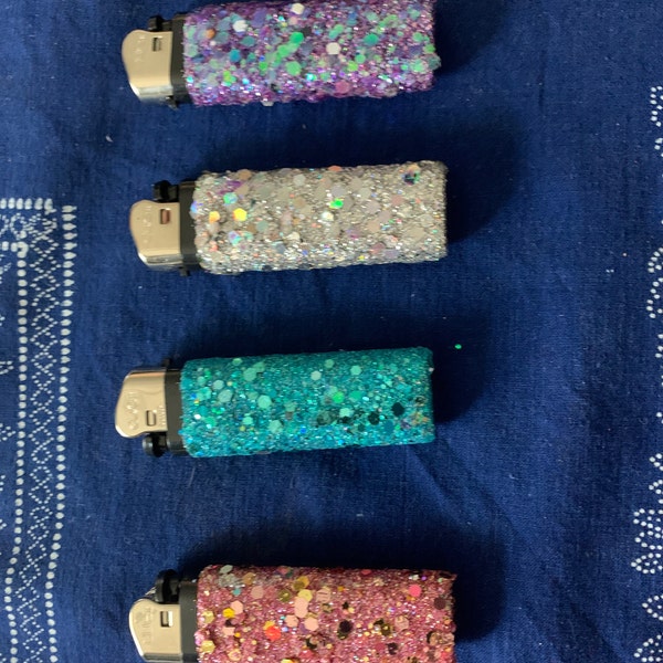 Pastel Glitter Lighters, Glam Lighter Set, Pretty Disposable Lighters ...