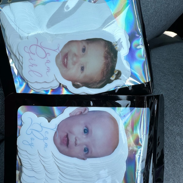 Team Boy and Team Girl Stickers, Custom Gender Reveal Sticker, Mom and ...