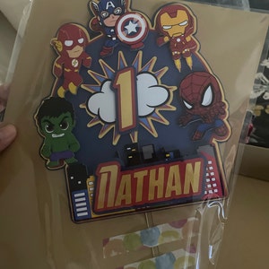 Super Hero Inspired Cake Topper - Etsy