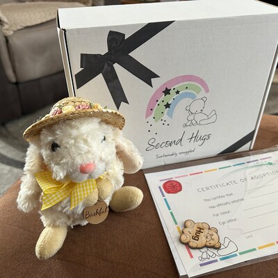 Aaron the Bear Upcycled Soft Toy by Second Hugs/cuddly Toy/ Teddy Bear ...