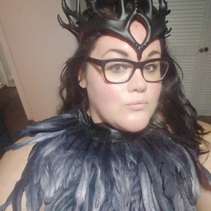 Evil Queen Leather Crown Stoned Headpiece of Thorns Dark Fairy Queen ...