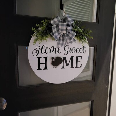 Sign Language Welcome Sign ASL Welcome Wreath Door Hanger Farmhouse ...