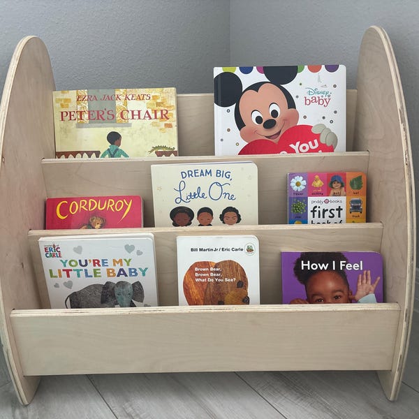 Montessori Bookcase for Toddler, Toddler Bookshelf, FREE SHIPPING - Etsy