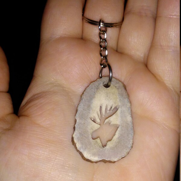 Moose Antler Keychain, Antler Gift, Shed Antler, Antler Keyring ...
