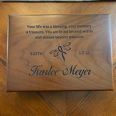 Engraved Baptism Remembrance Box With Compass, Personalized ...