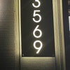Custom Illuminated LED House Sign Modern , LED House Number, Vertical ...